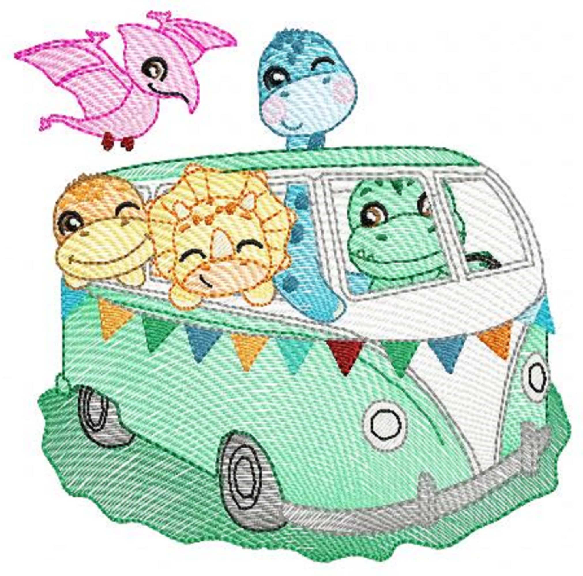 Dinosaurs Animals Embroidery Designs Machine Embroidery Pattern ...