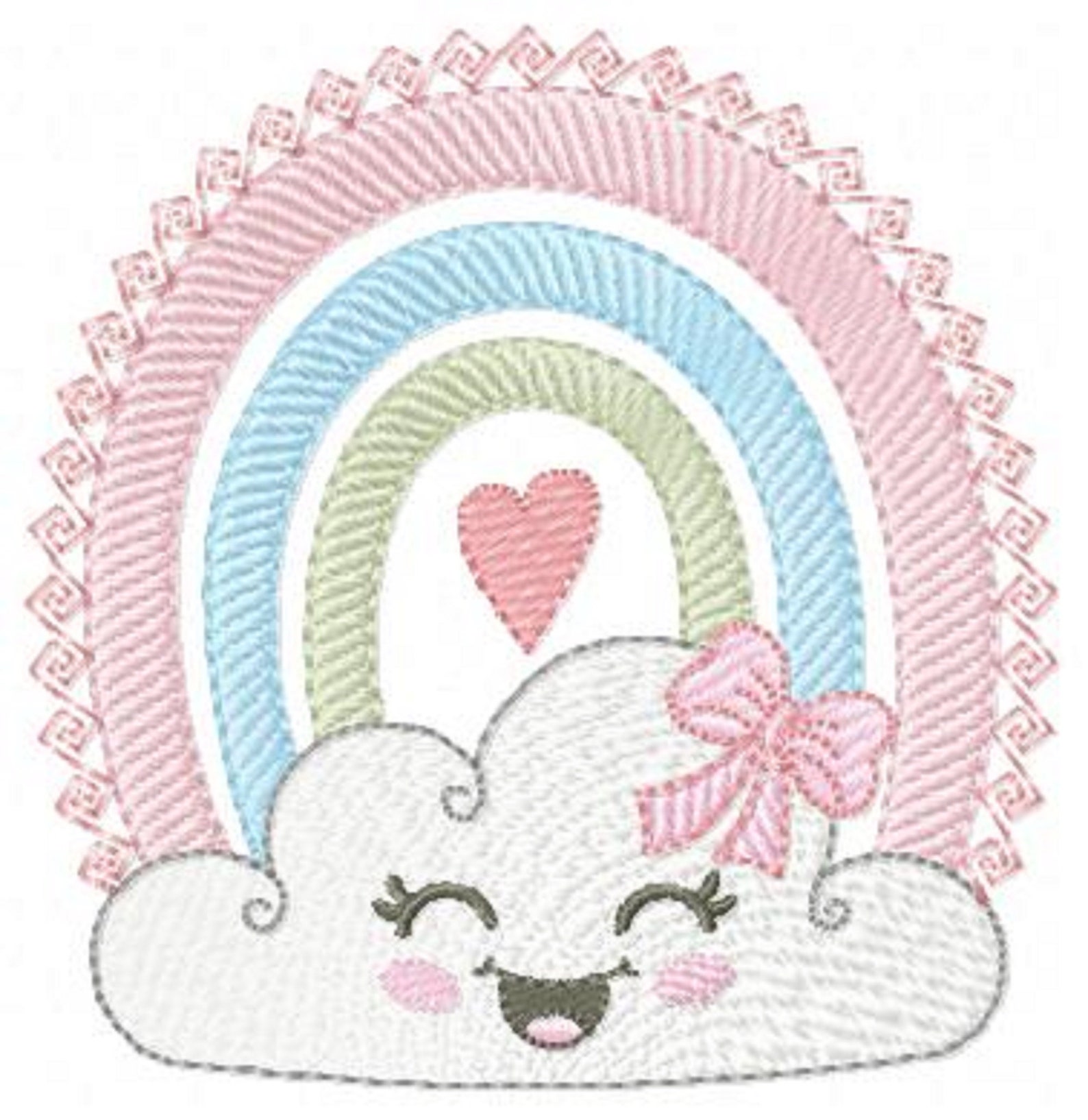 Cloud With Rainbow Embroidery Designs Machine Embroidery - Etsy