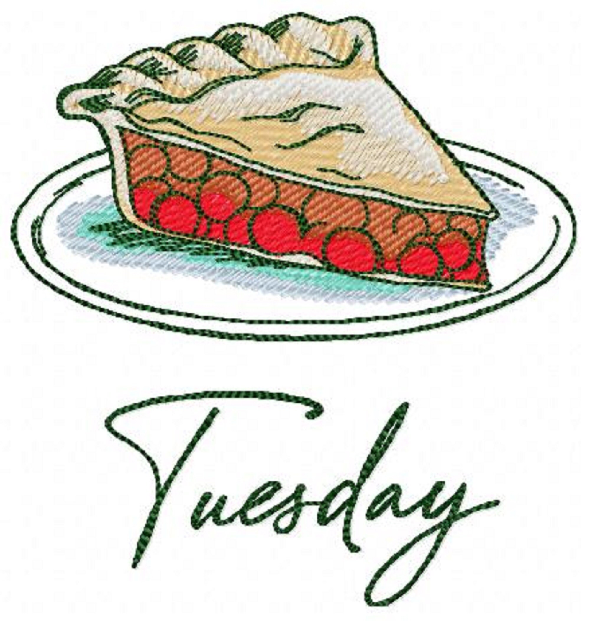 Days of the Week Embroidery Designs Machine Embroidery Pattern | Etsy