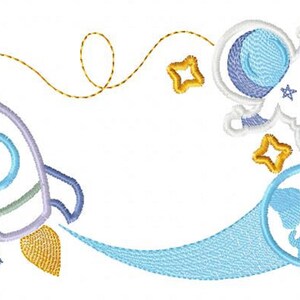 Rocket and Astronaut Embroidery Designs Machine Embroidery Pattern ...