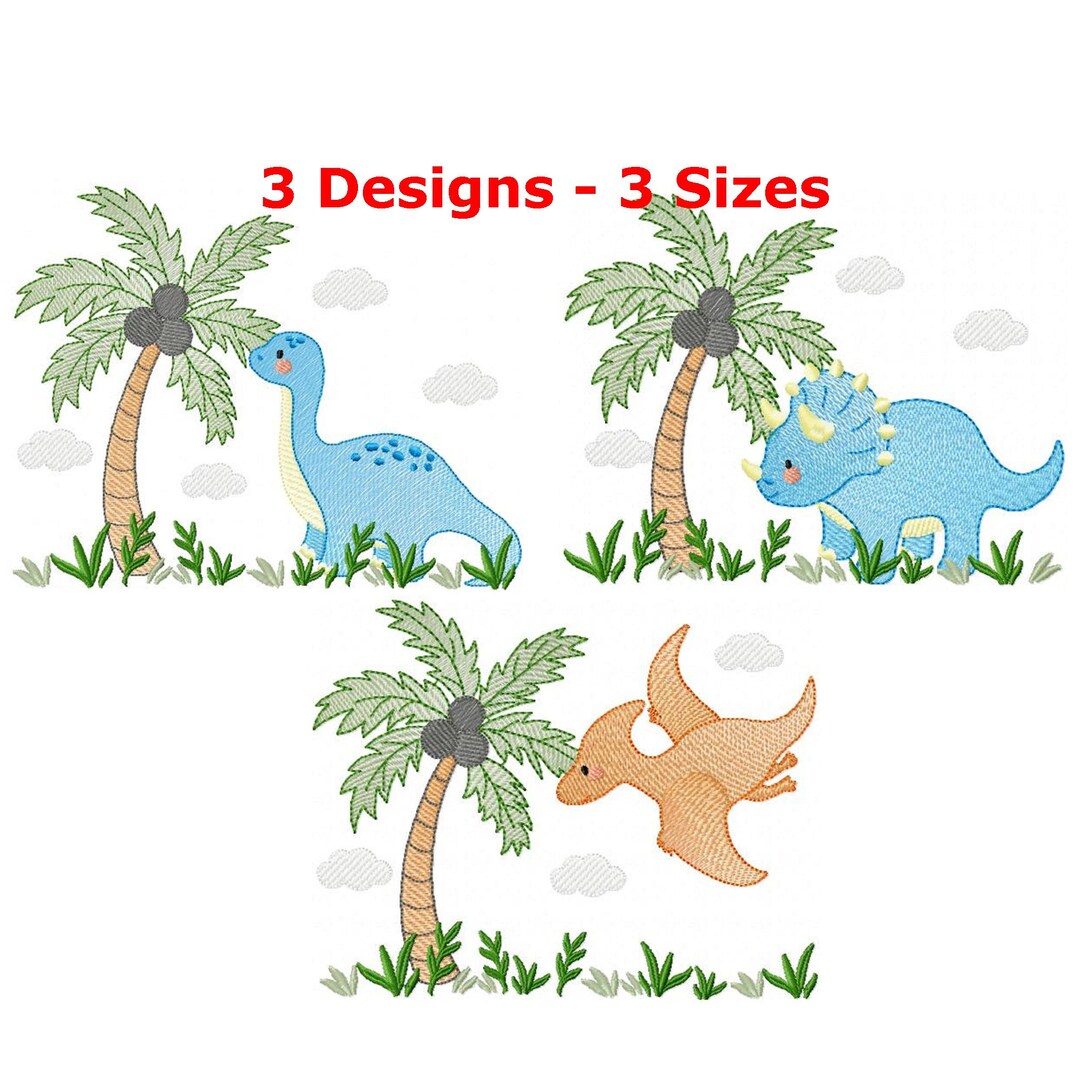 Dinosaurs Animals Embroidery Designs Machine Embroidery Pattern ...