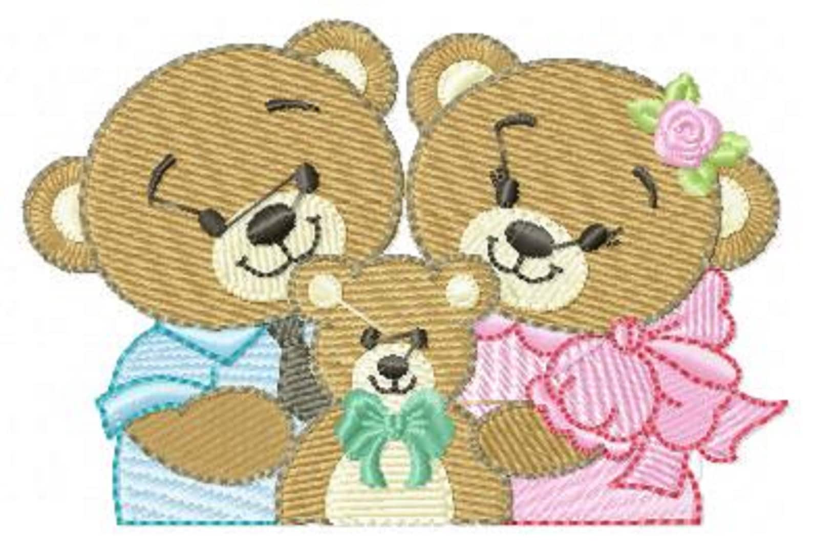 Family of Teddy Bears Embroidery Designs Machine Embroidery Pattern ...