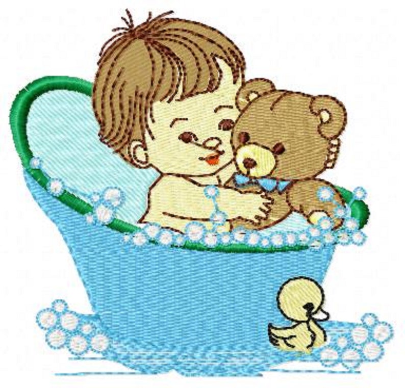 Bath Time Embroidery Designs Machine Embroidery Pattern - Instant ...