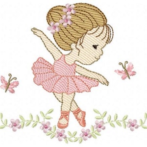 Ballerina Ballet Dancer Embroidery Designs Machine Embroidery Pattern ...