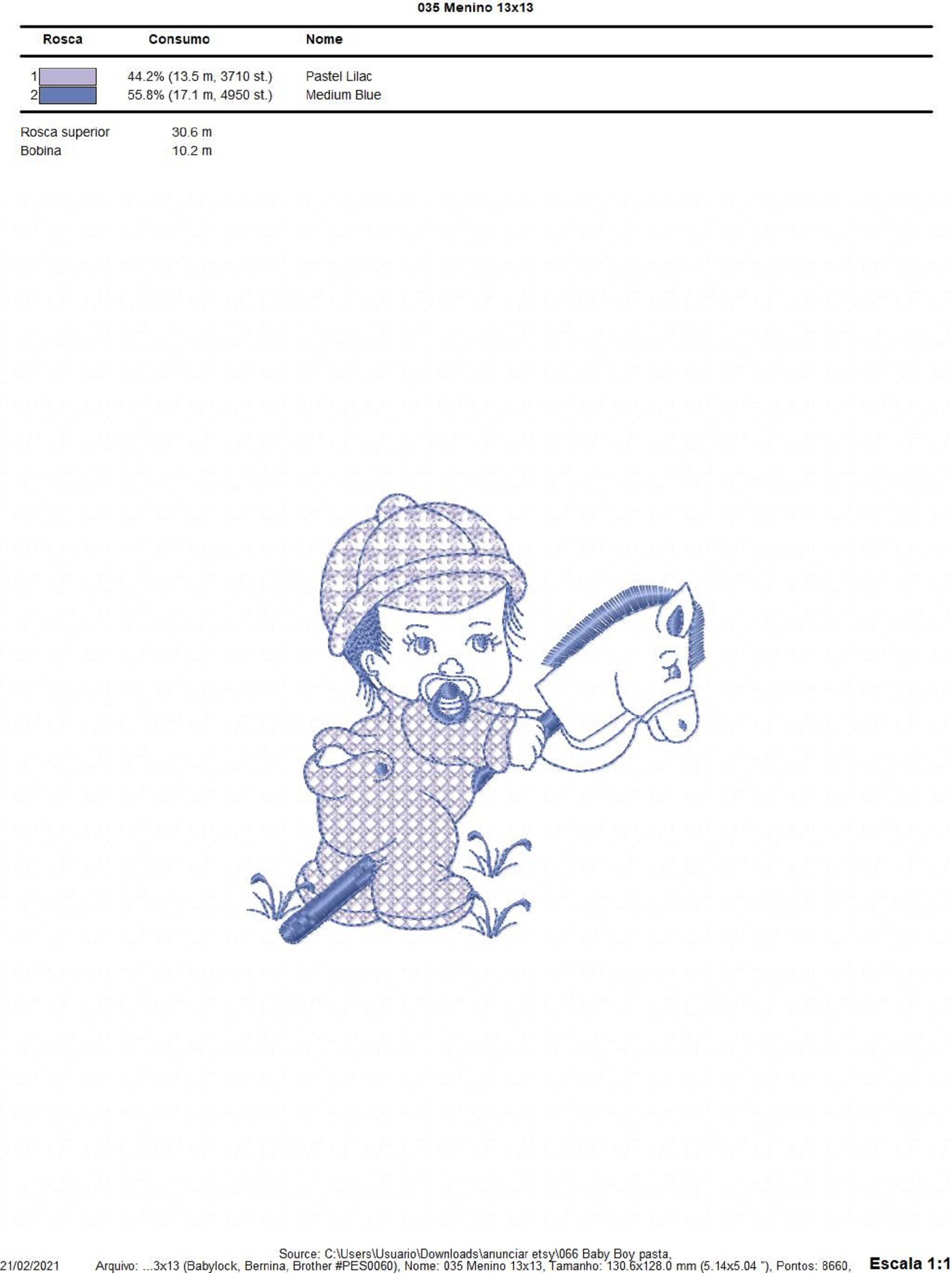 Baby Boy and Horse Embroidery Designs Machine Embroidery | Etsy