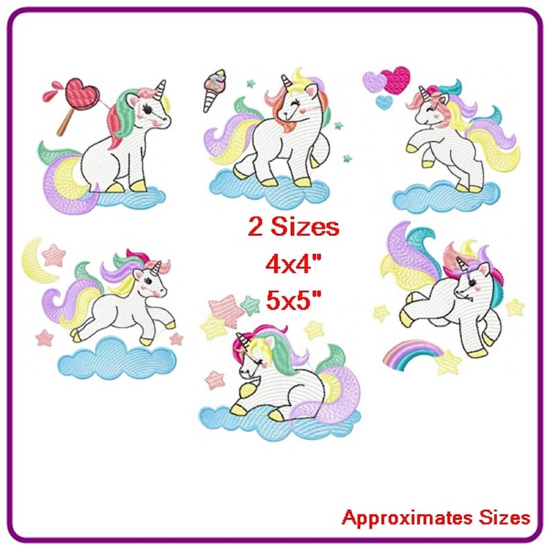 Unicorn Embroidery Designs Machine Embroidery Pattern - Etsy