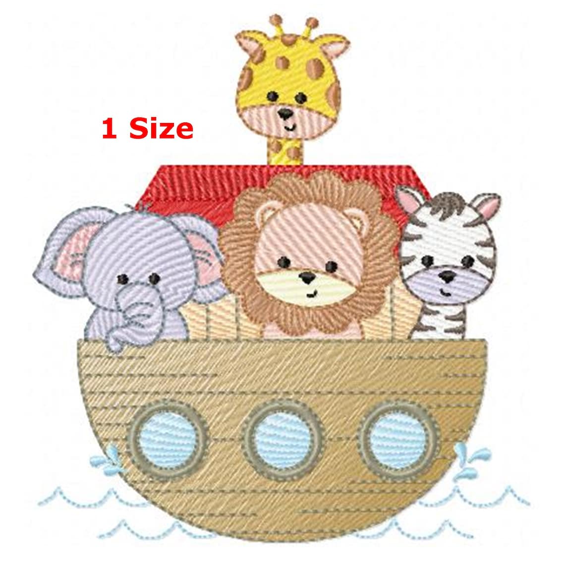 Noe Ark Safari Animals Embroidery Designs Machine Pattern - Etsy UK