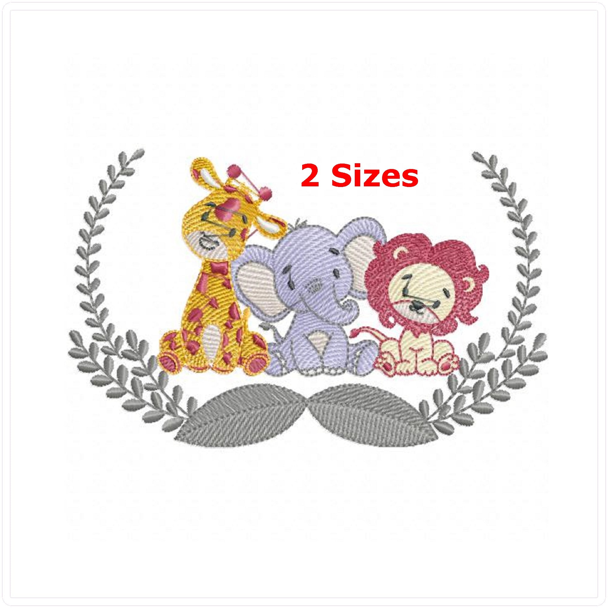 Safari animals embroidery designs machine embroidery pattern | Etsy