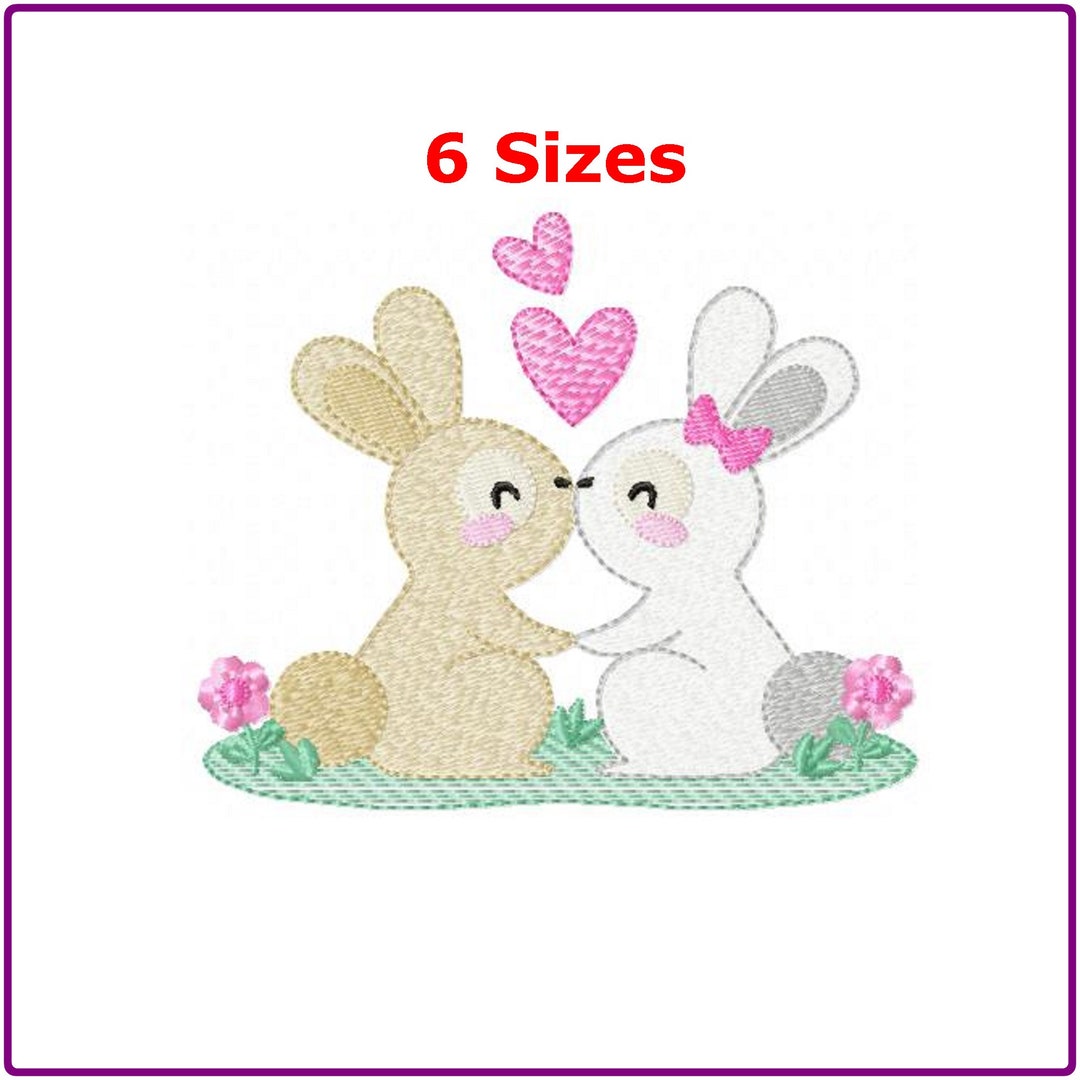 Bunnies Embroidery Designs Machine Embroidery Pattern - Instant ...