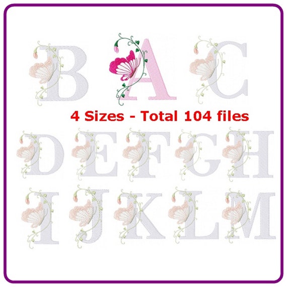 Alphabet Embroidery Designs Machine Embroidery Pattern - Etsy