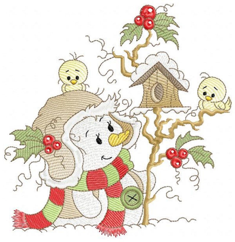 Snowman Christmas Embroidery Designs Machine Embroidery - Etsy