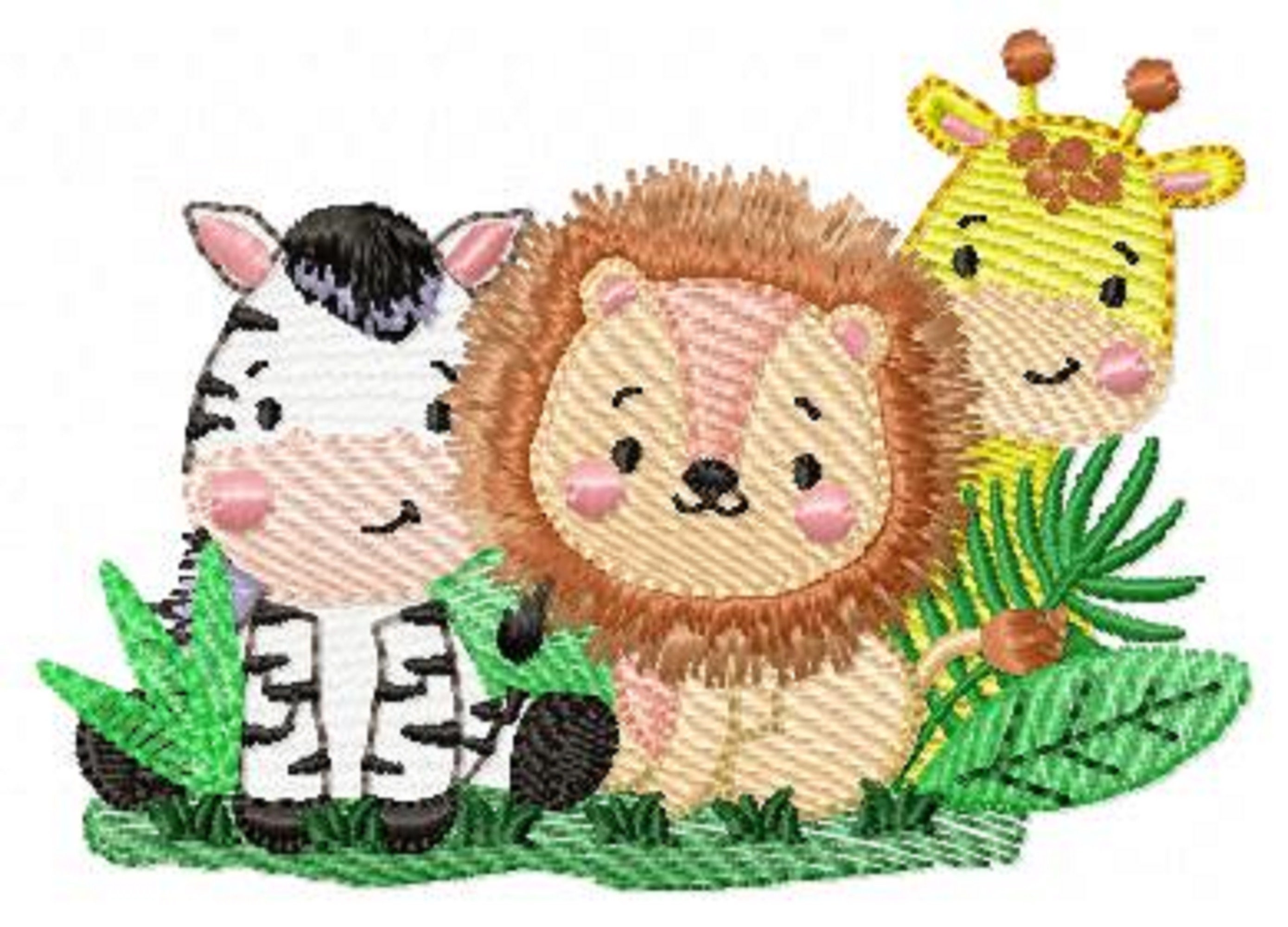 Safari animals embroidery designs machine embroidery pattern | Etsy