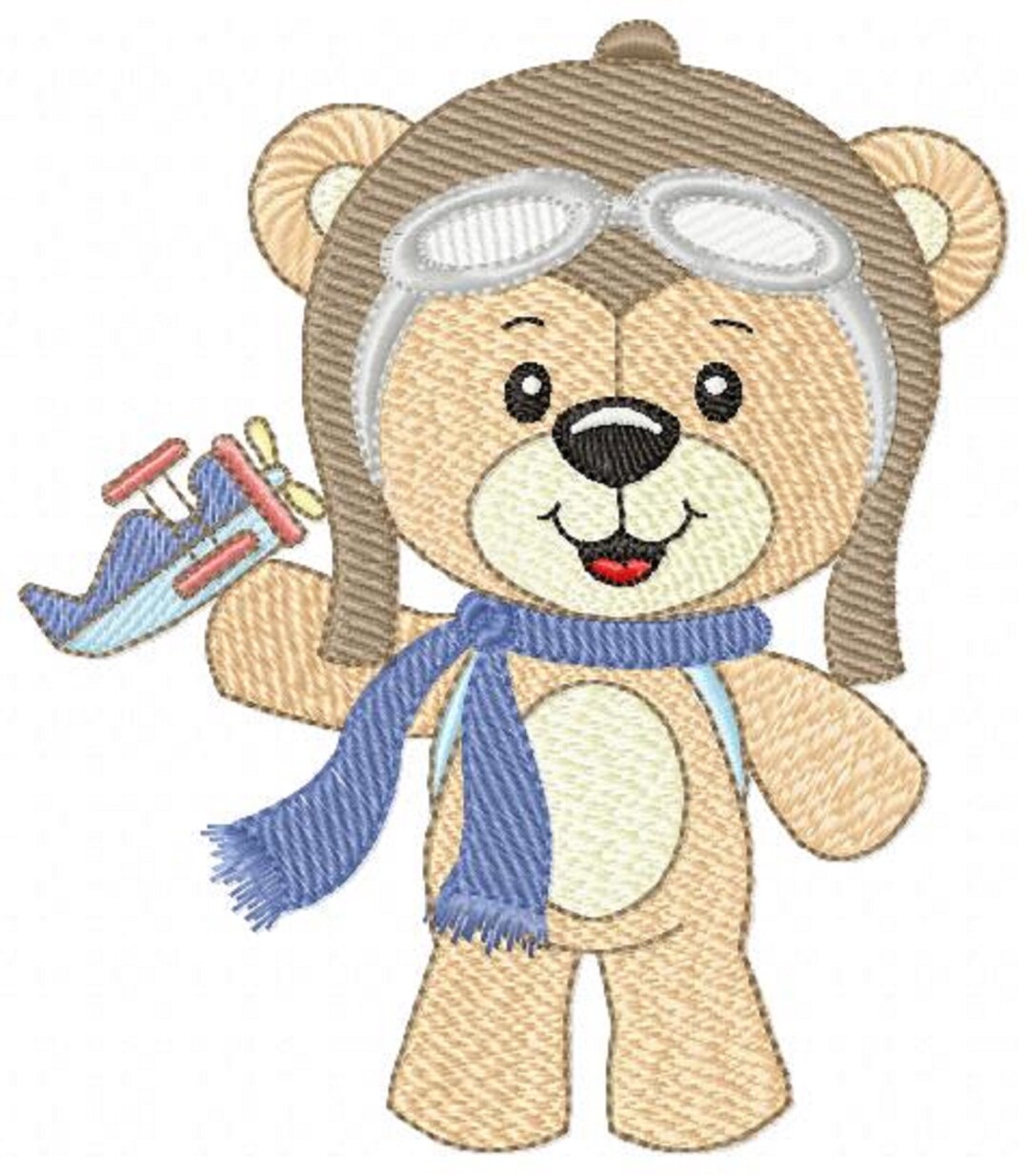 Aviator Bear Animals Embroidery Designs Machine Embroidery Pattern ...