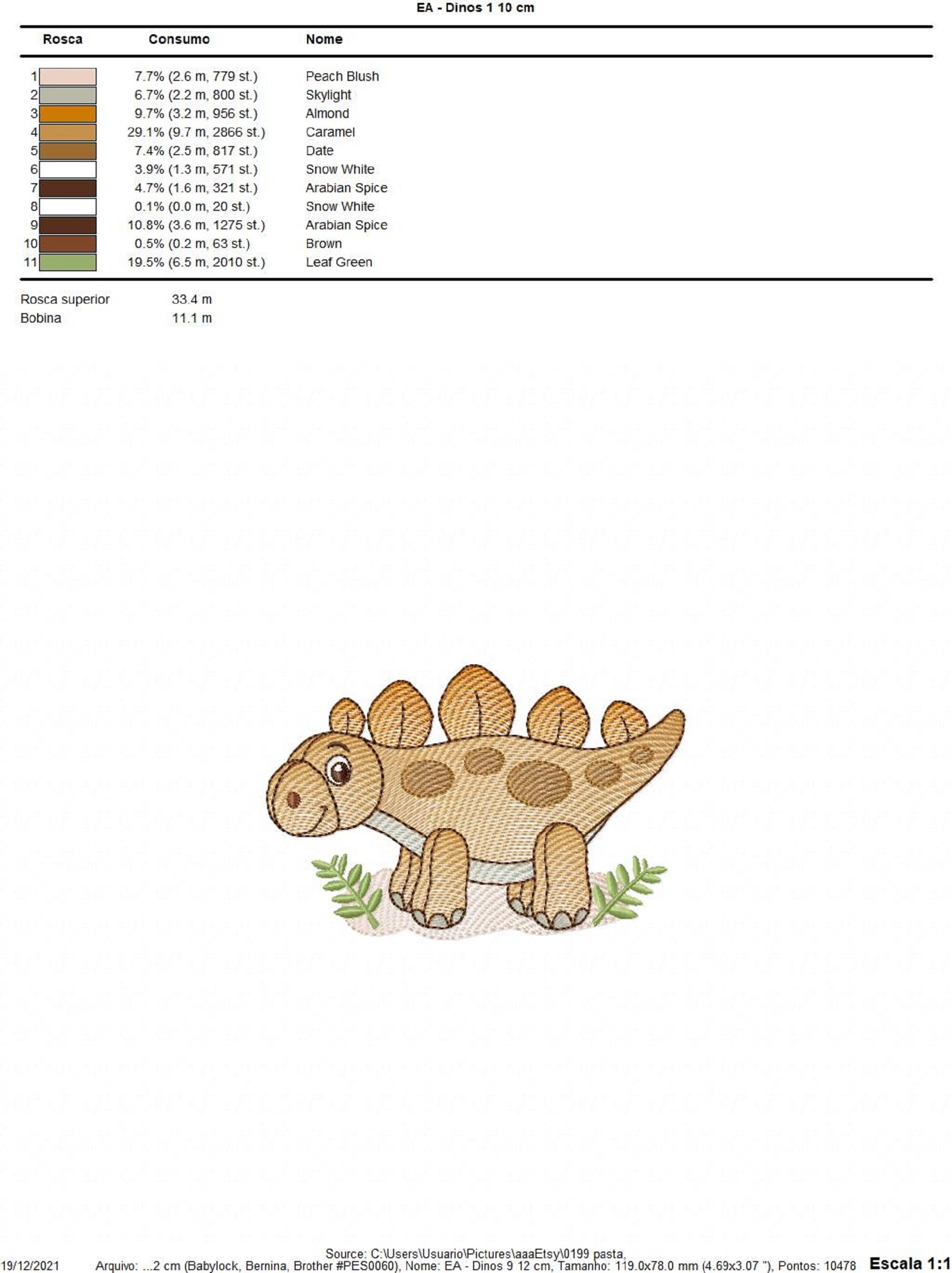 10 Files Dinosaurs Animals Embroidery Designs Machine | Etsy