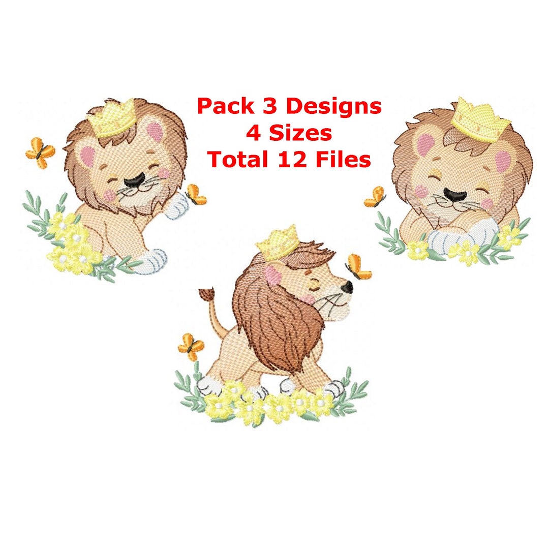 Lion King Embroidery Designs Machine Embroidery Pattern - Instant ...