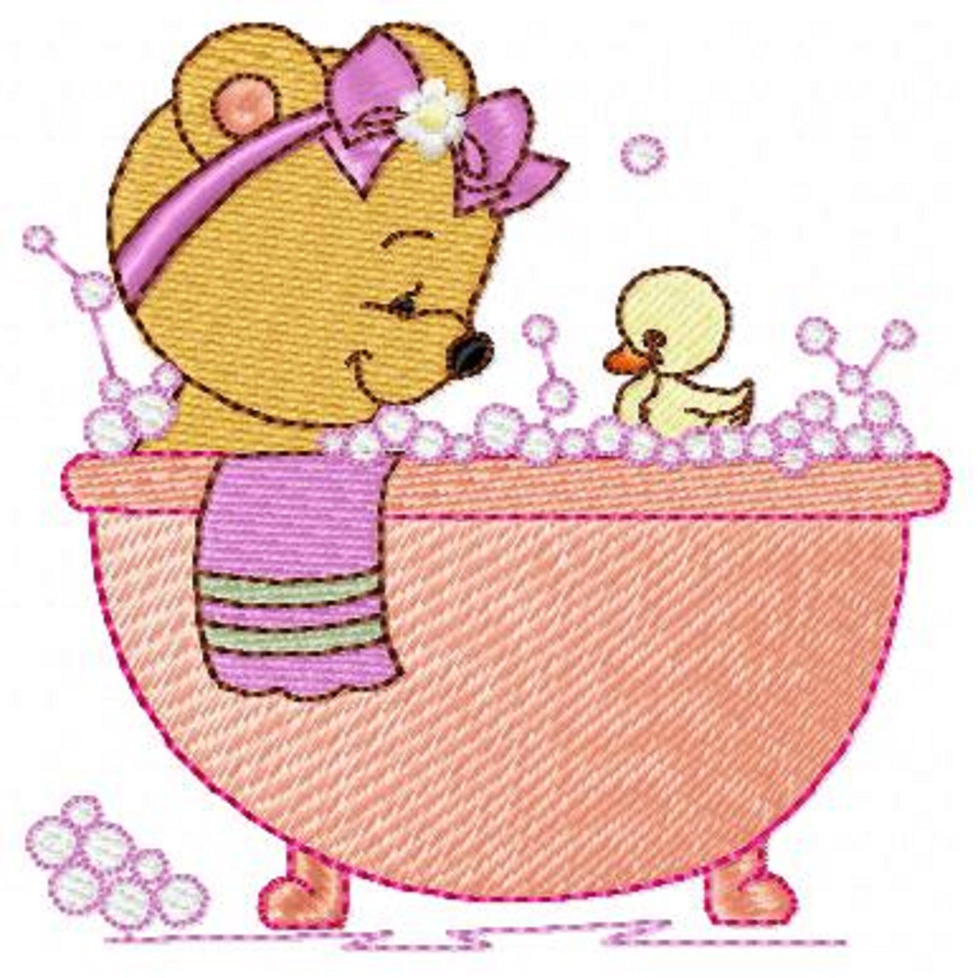 Bath Time Embroidery Designs Machine Embroidery Pattern - Instant ...