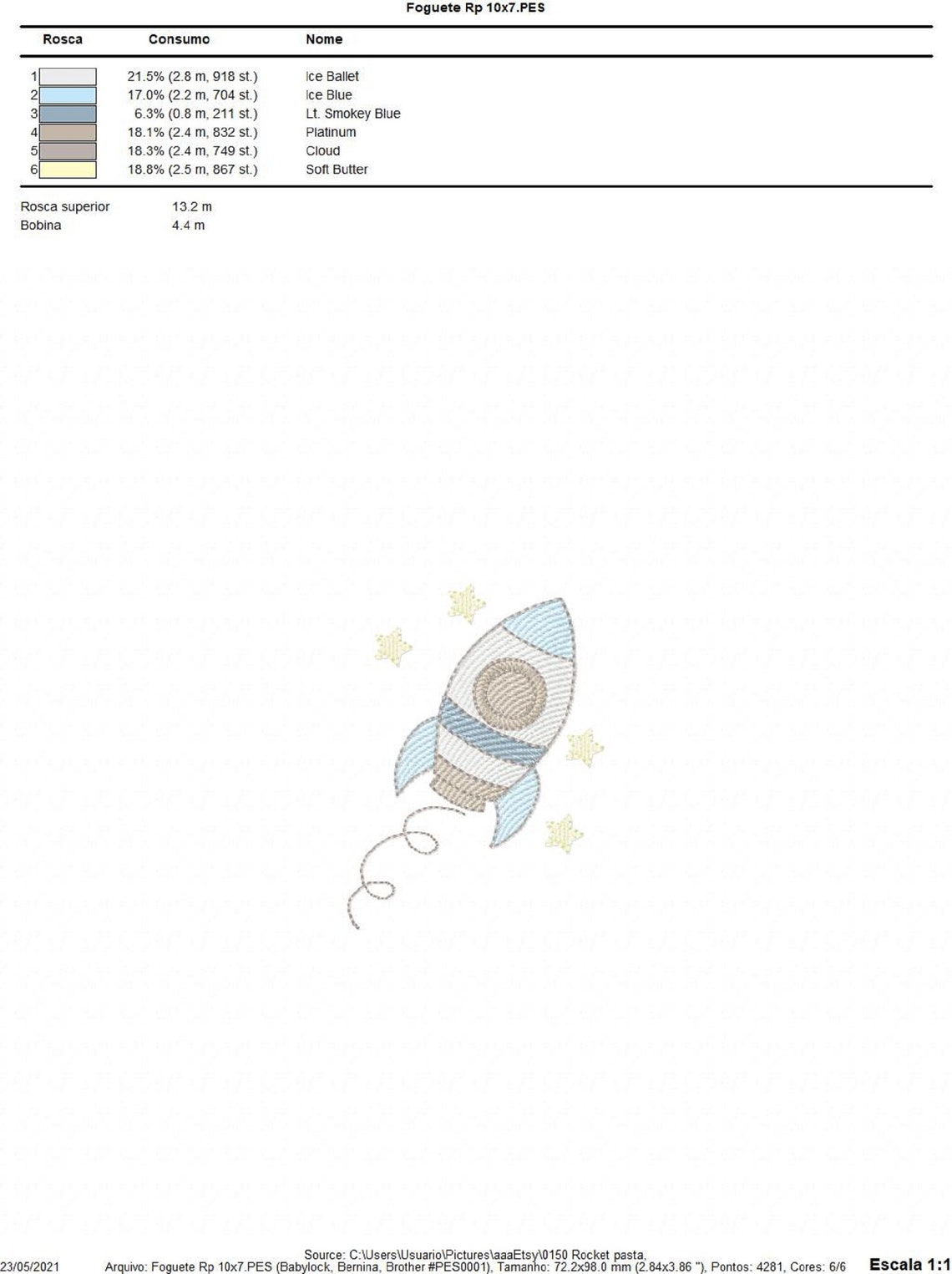 Rocket embroidery designs machine embroidery pattern instant | Etsy