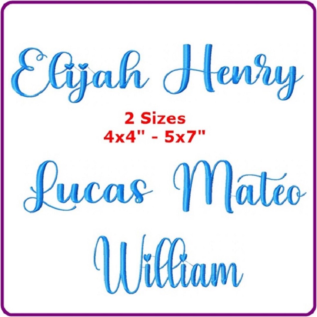 Names Designs Machine Embroidery Pattern - Instant Download. - Etsy