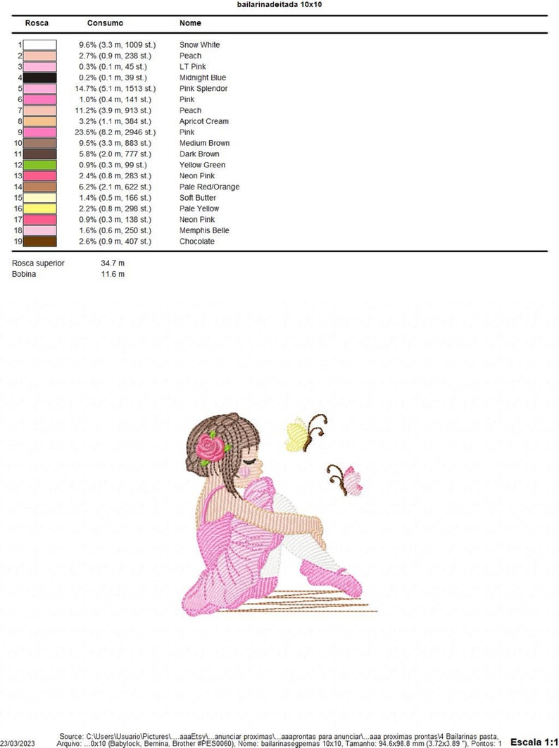 Ballerina Ballet Dancer Embroidery Designs Machine Embroidery Pattern ...