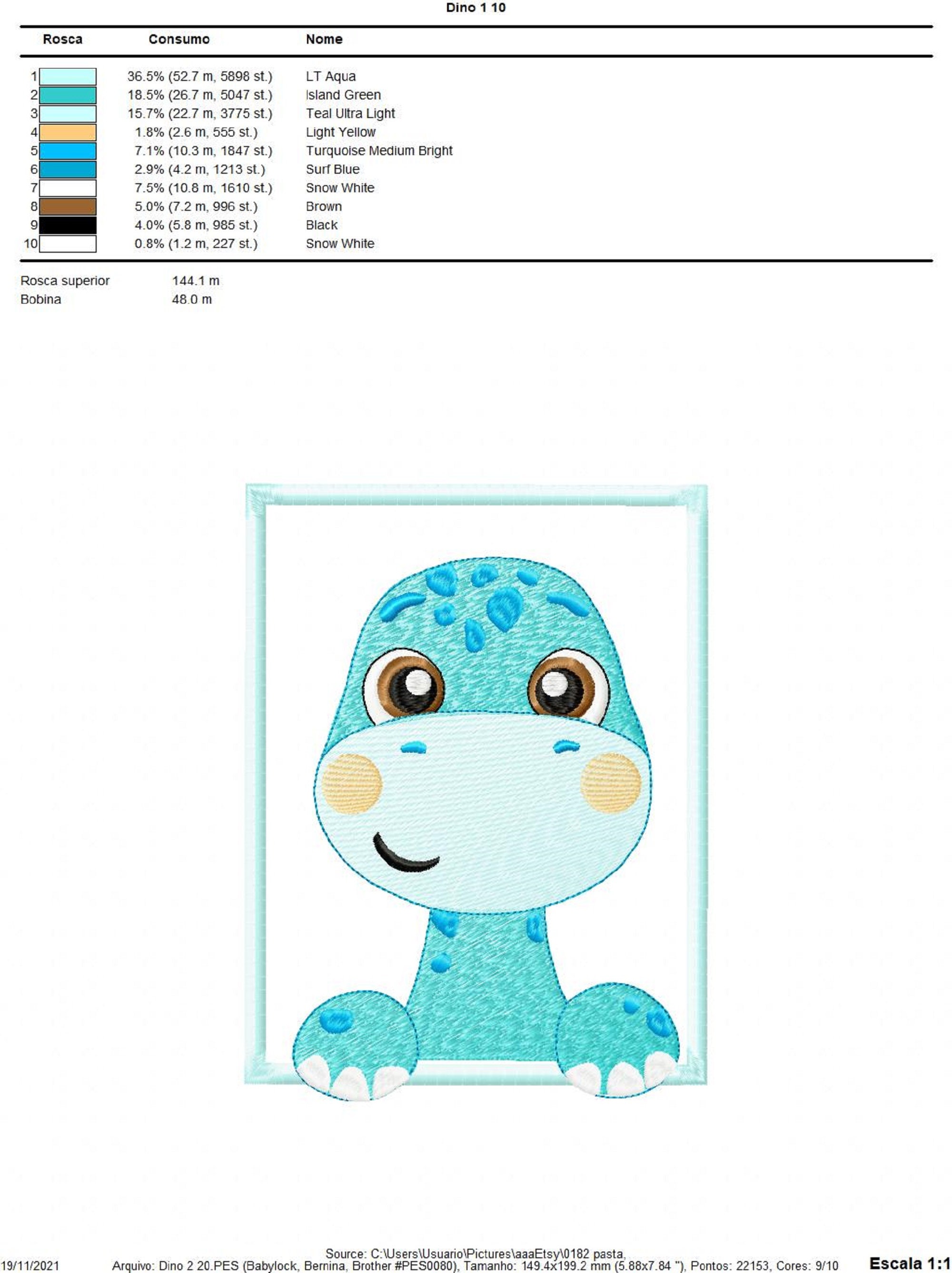 Dinosaurs Animals Embroidery Designs Machine Embroidery - Etsy