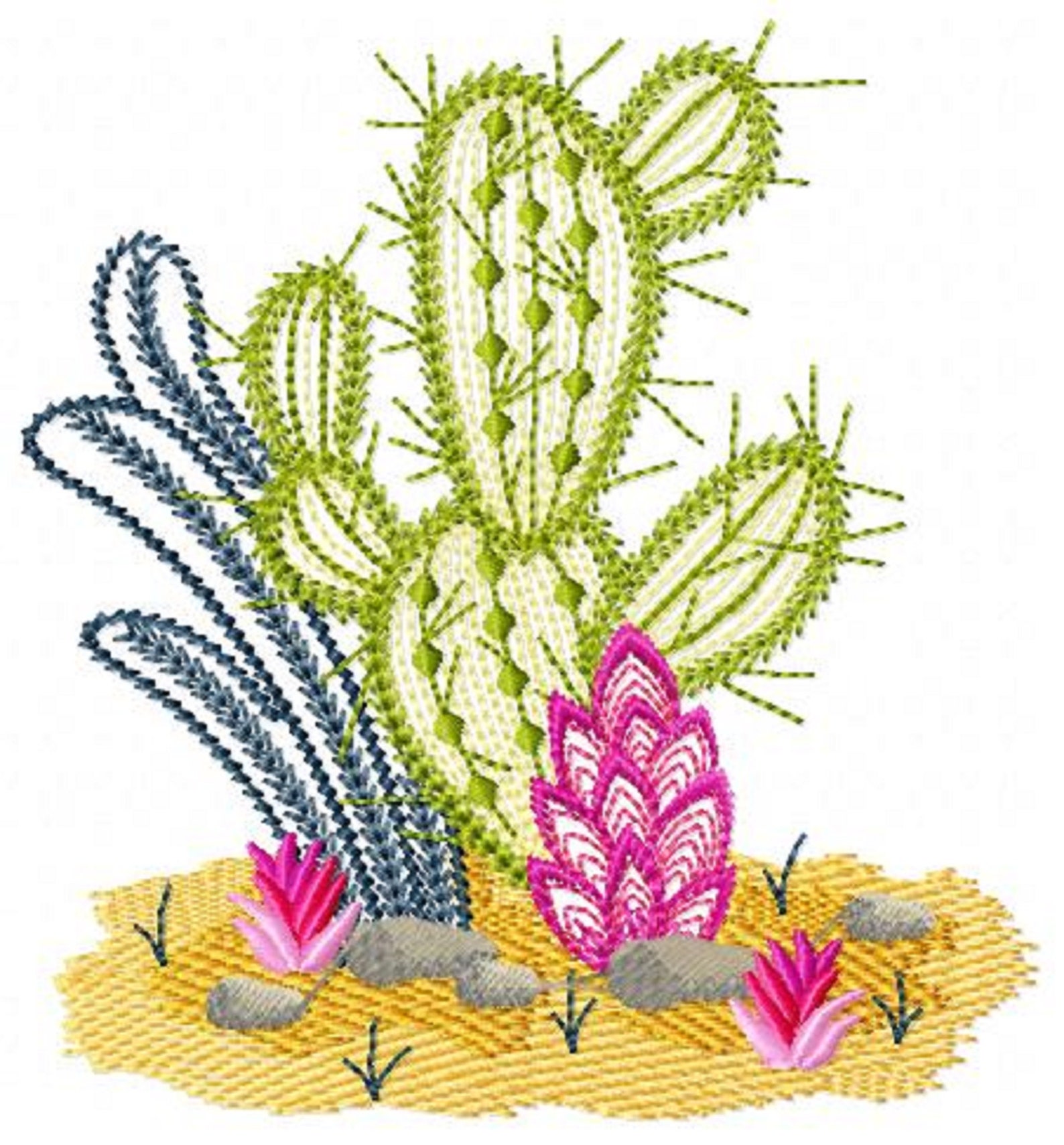 Cactus Embroidery Designs Machine Embroidery Pattern Instant | Etsy