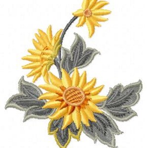 Sunflowers Designs Machine Embroidery Pattern - Instant Download. - Etsy