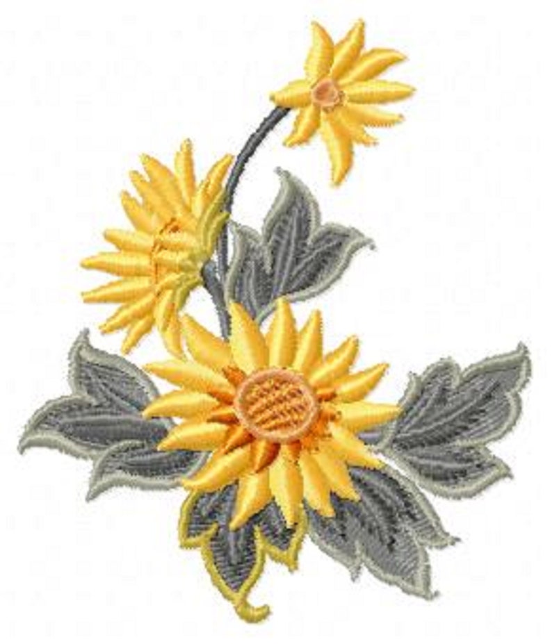 Sunflowers Designs Machine Embroidery Pattern - Instant Download. - Etsy