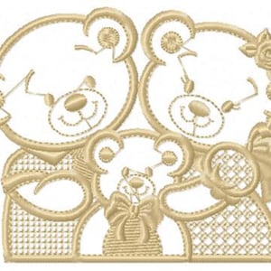 Family of Bears Designs Machine Embroidery Pattern - Instant Download ...