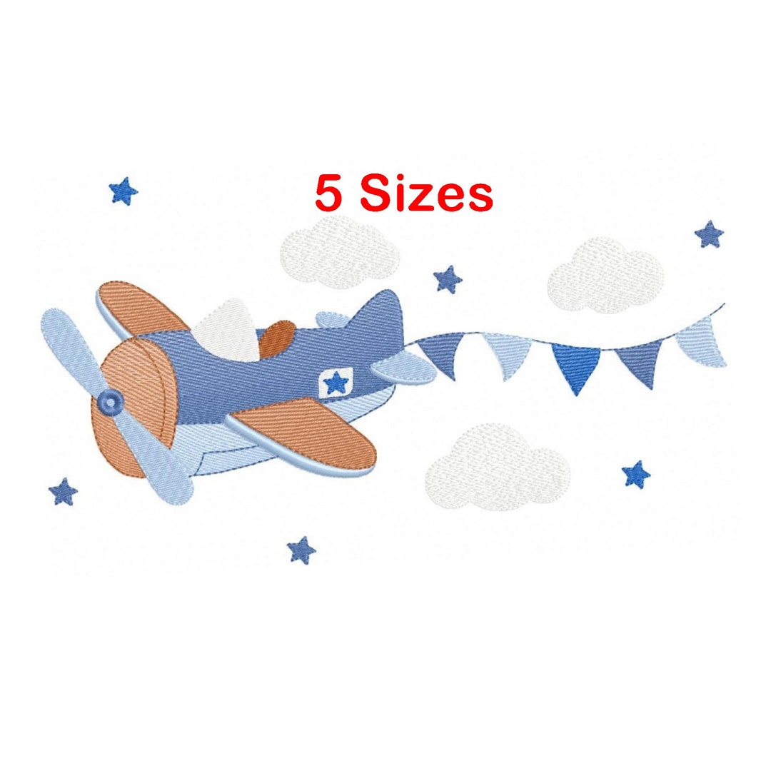 Plane Embroidery Designs Machine Embroidery Pattern - Instant Download ...