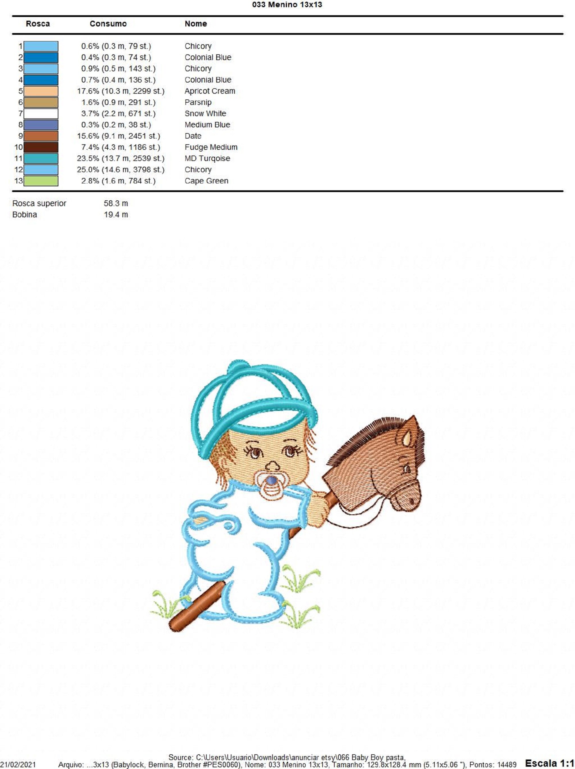 Baby Boy and Horse Embroidery Designs Machine Embroidery | Etsy