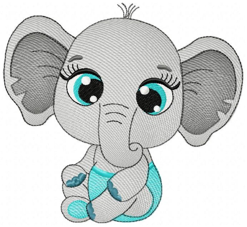 Cute Elephants Embroidery Designs Machine Embroidery Pattern - Etsy