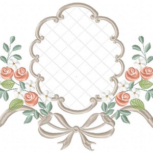 Flowers Frame Embroidery Designs Machine Embroidery Pattern - Instant ...