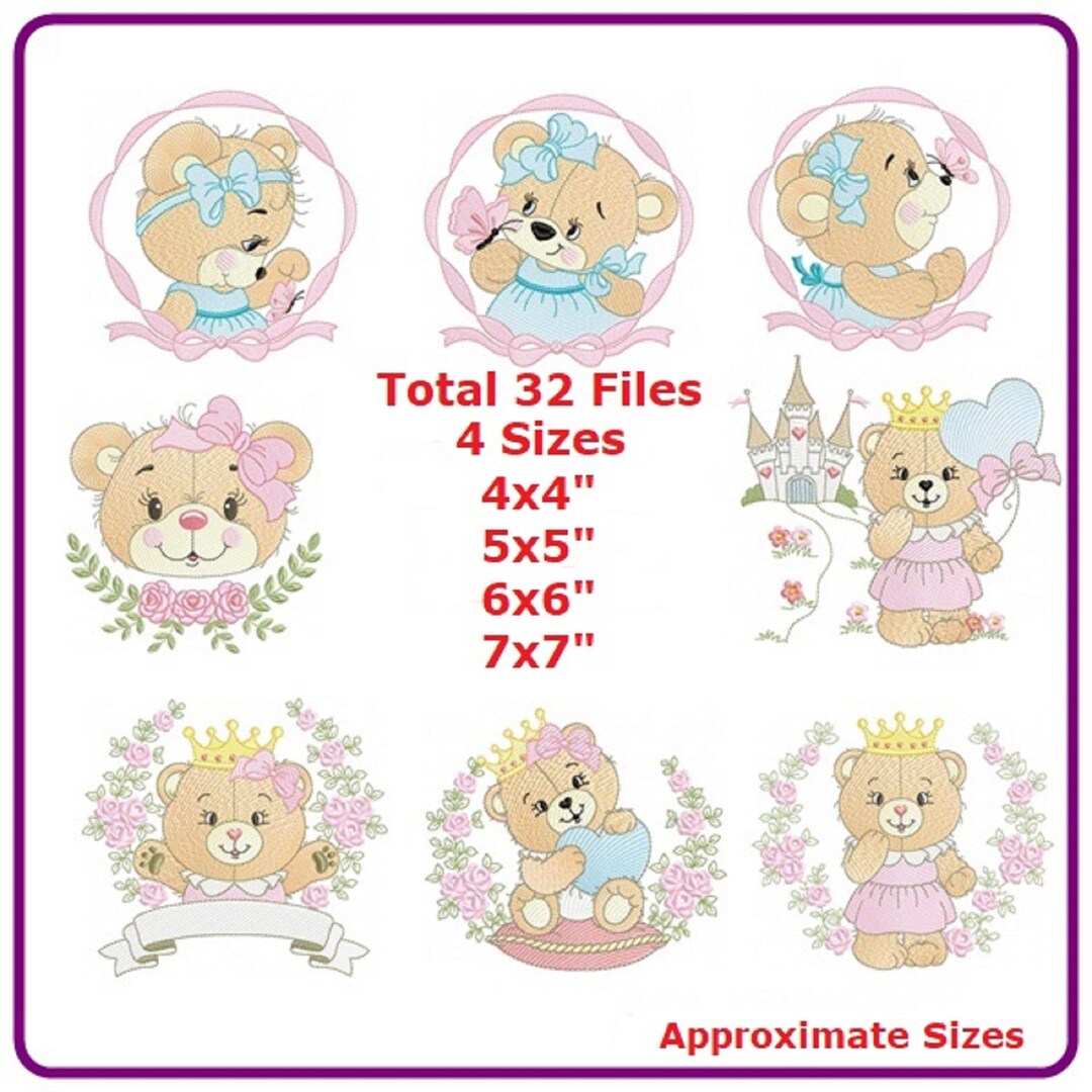 Cuddly Bears Embroidery Designs Machine Embroidery Pattern - Instant ...