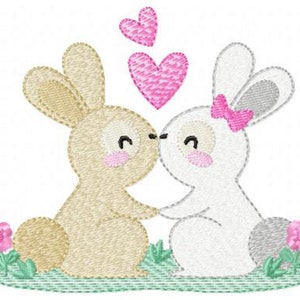 Bunnies Embroidery Designs Machine Embroidery Pattern - Instant ...