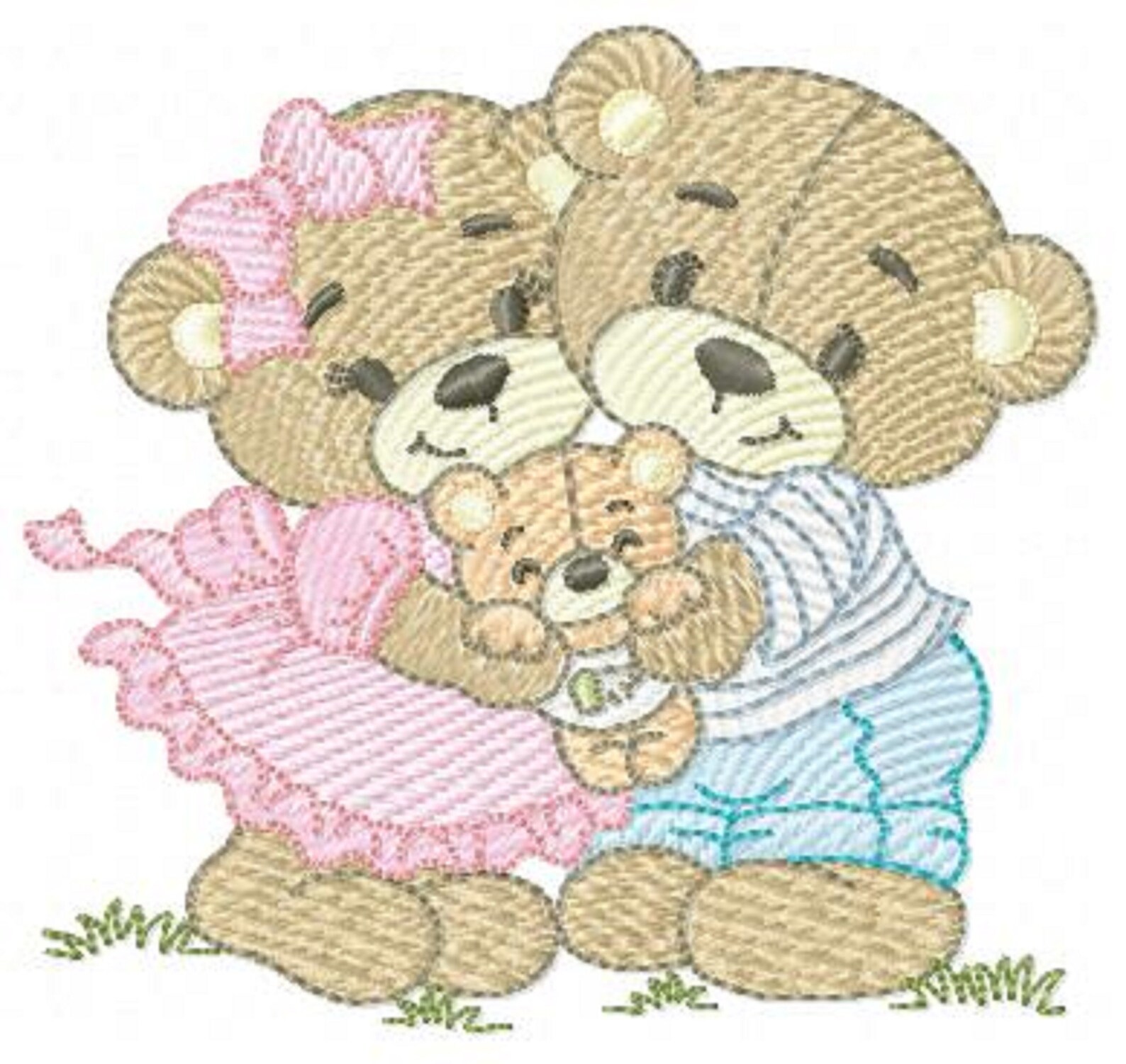 Family of Teddy Bears Embroidery Designs Machine Embroidery Pattern ...