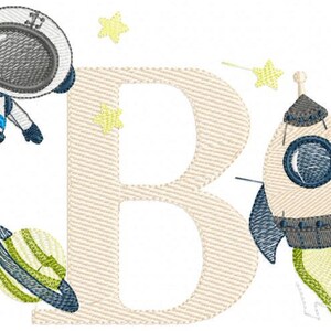 Astronaut and Space Alphabet Embroidery Designs Machine Embroidery ...
