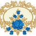 Frame With Rose Flower Embroidery Designs Machine Pattern - Instant ...