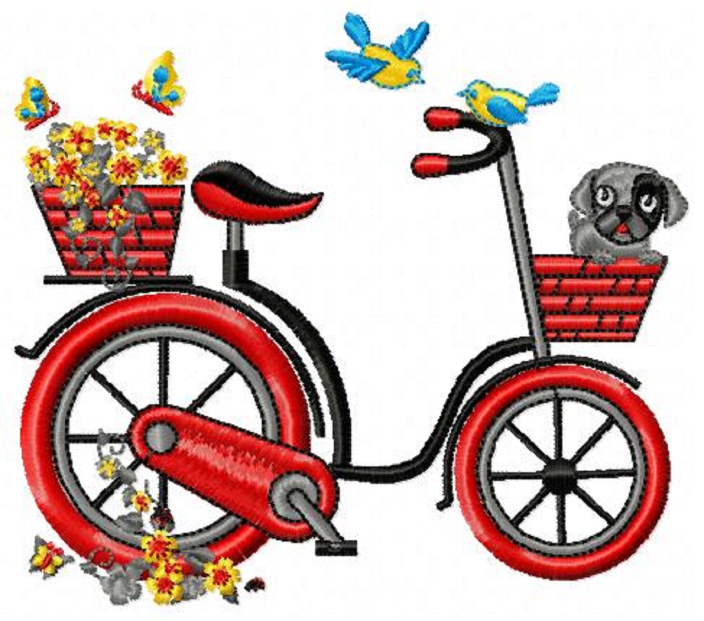 Bicycle Embroidery Designs Machine Embroidery Pattern - Etsy