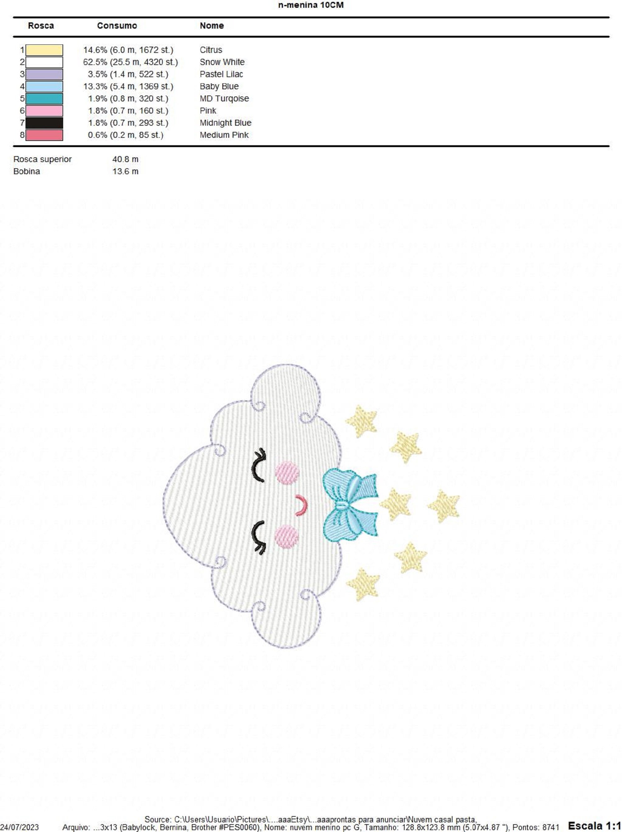 Cloud With Rainbow Embroidery Designs Machine Embroidery Pattern ...