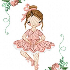 Ballerina Ballet Dancer Embroidery Designs Machine Embroidery Pattern ...