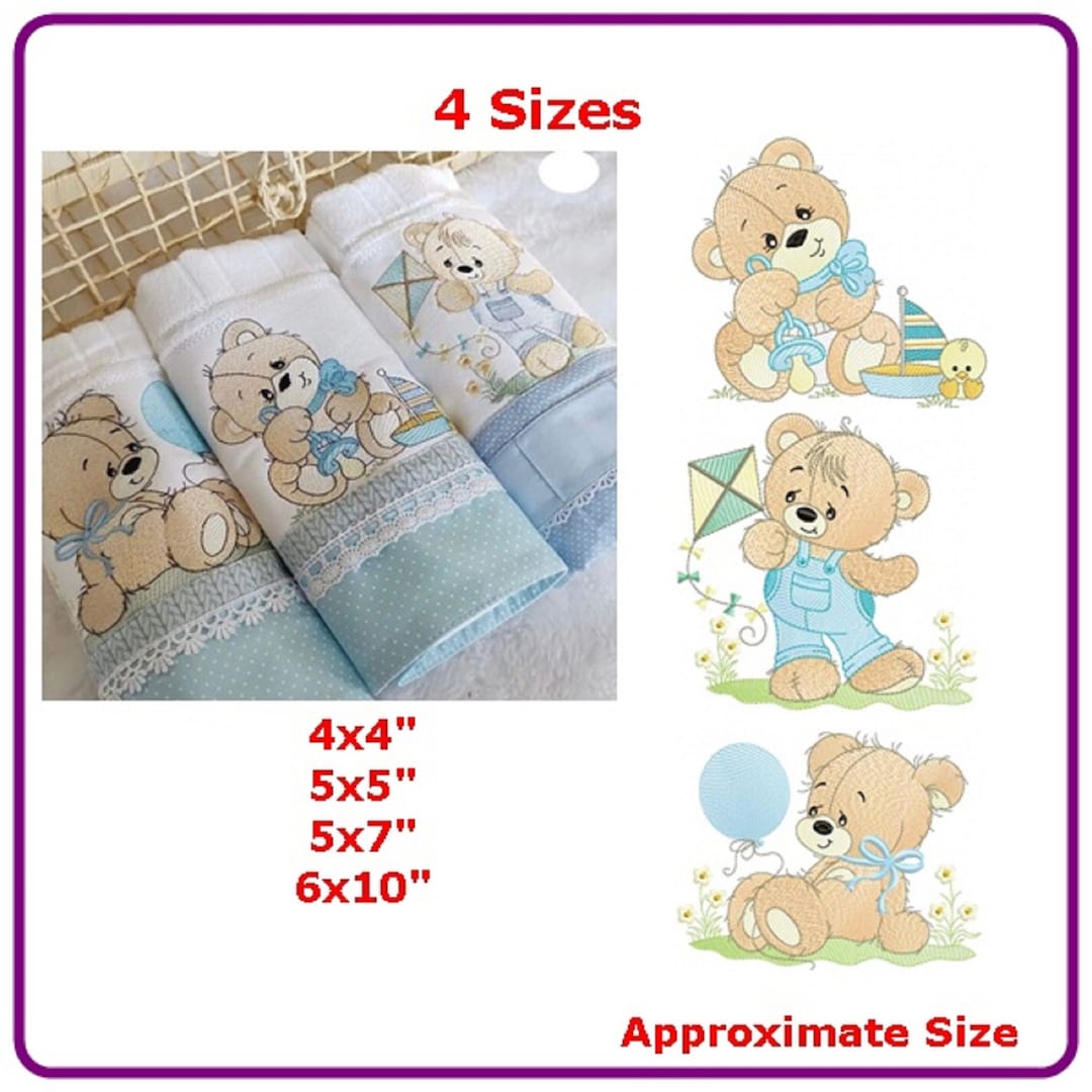 Bear Designs Machine Embroidery Pattern - Instant Download. - Etsy