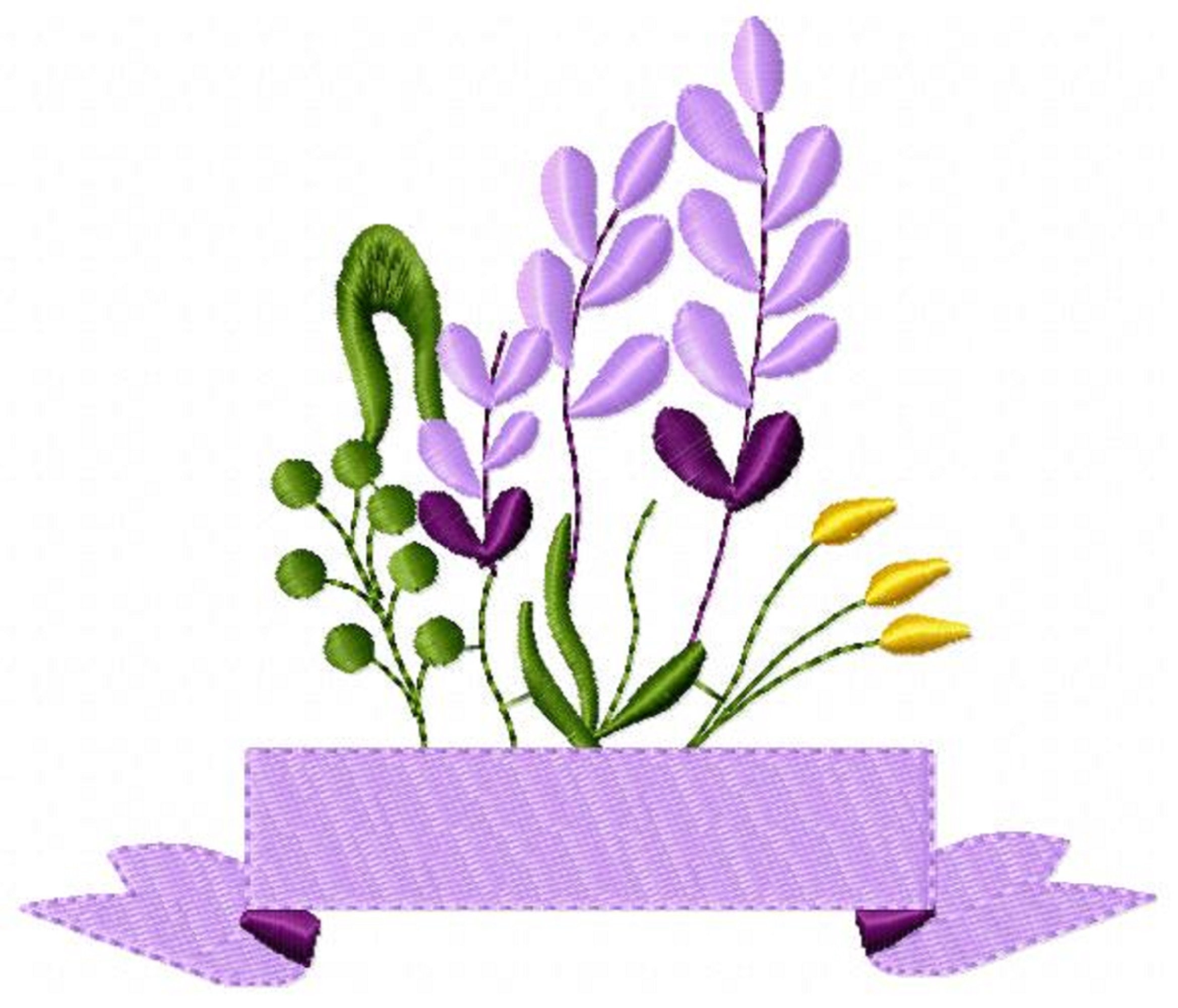 Lavender Flowers Embroidery Designs Machine Embroidery Pattern ...