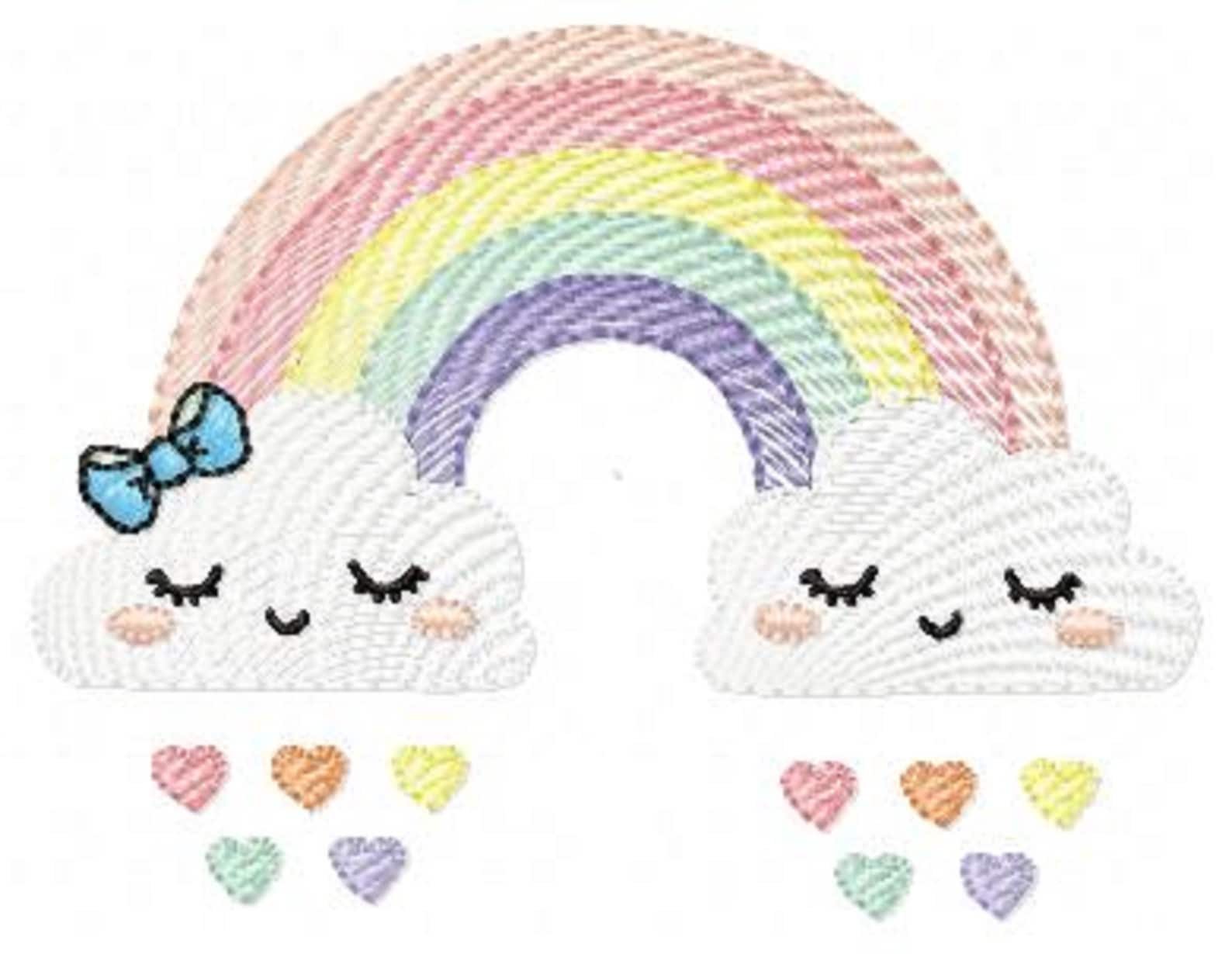 Cloud With Rainbow Embroidery Designs Machine Embroidery - Etsy