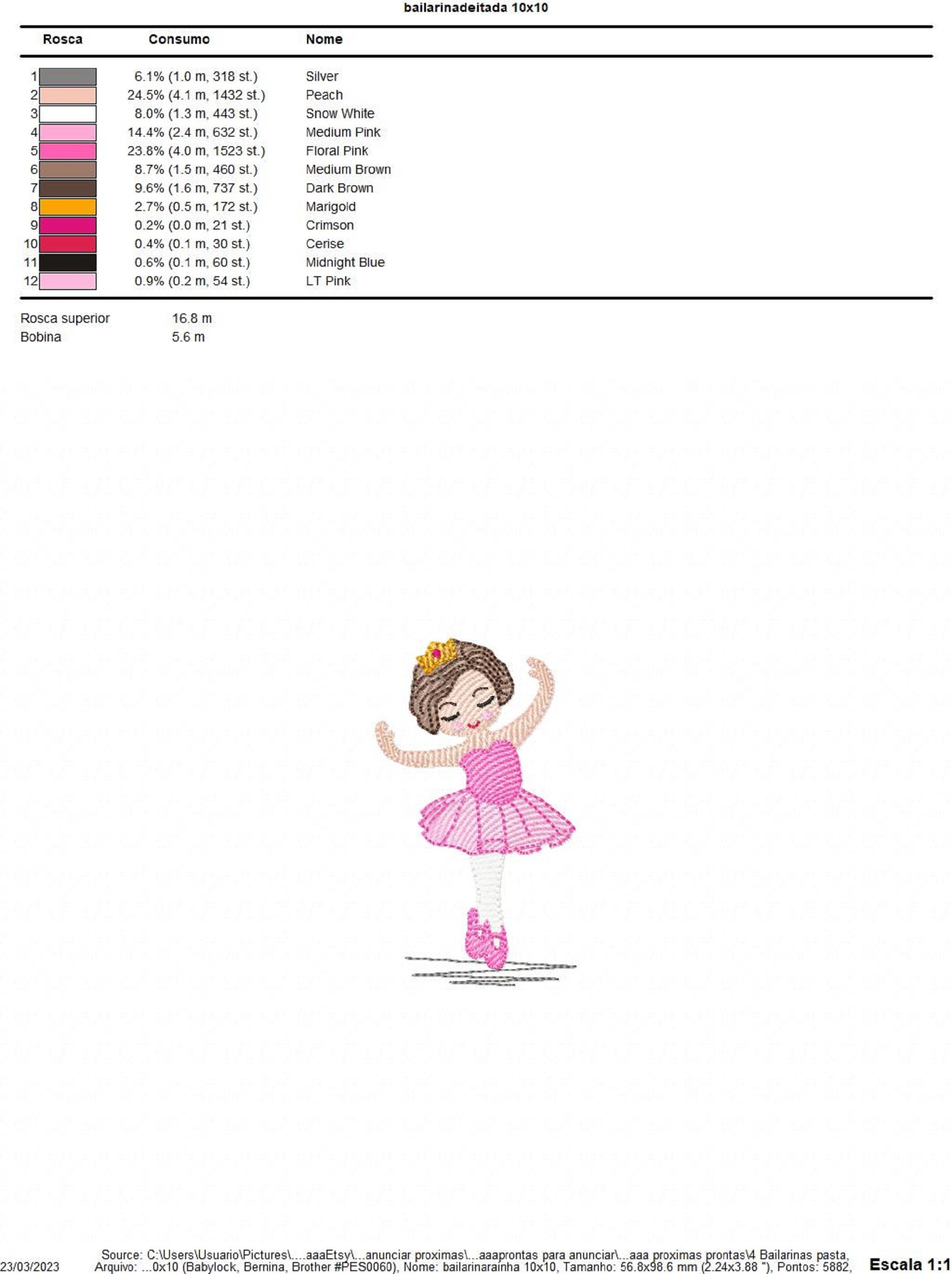 Ballerina Ballet Dancer Embroidery Designs Machine Embroidery Pattern ...