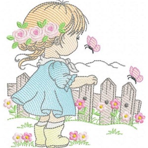Girls Designs Machine Embroidery Pattern - Instant Download. - Etsy