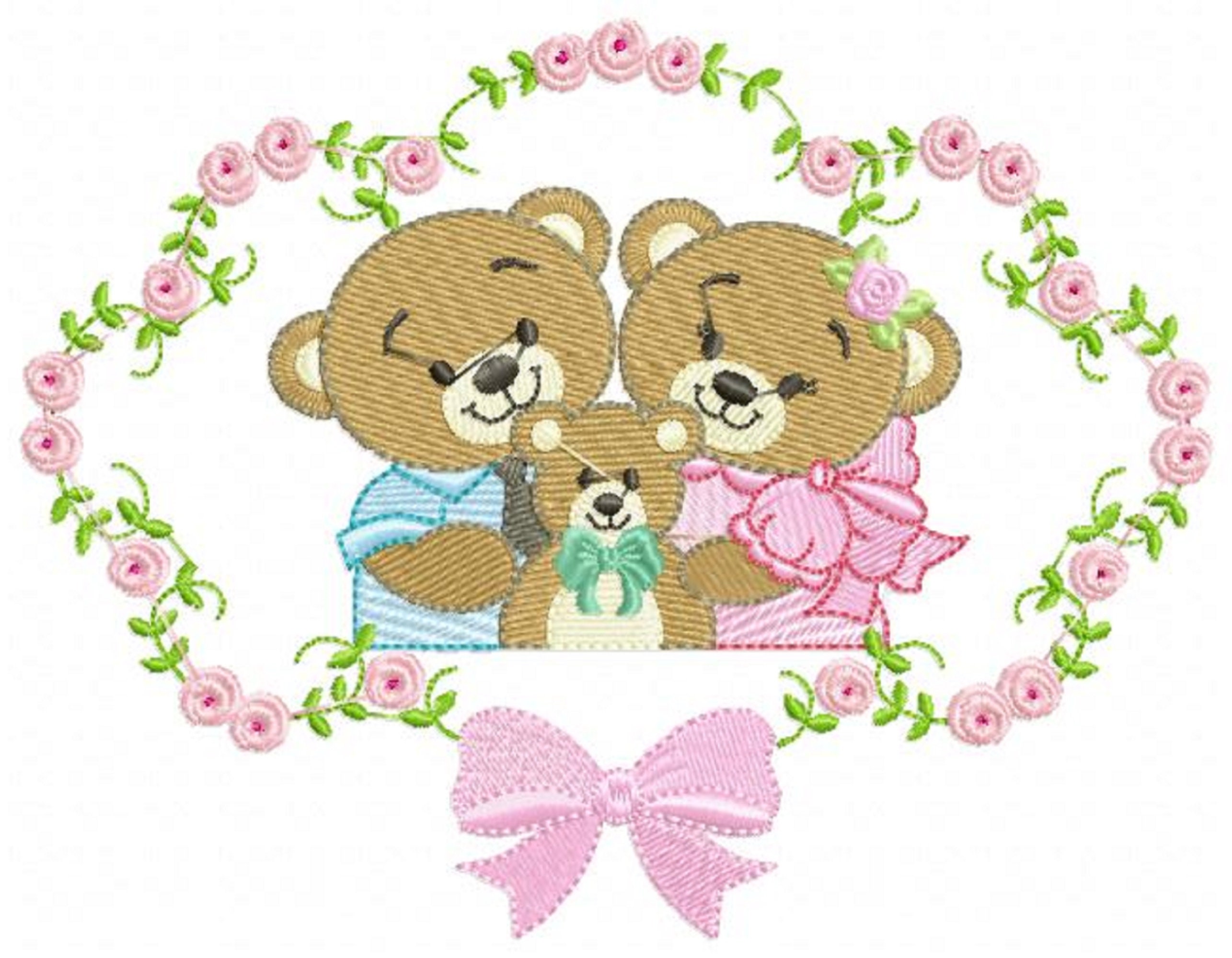Family of Teddy Bears Embroidery Designs Machine Embroidery Pattern ...