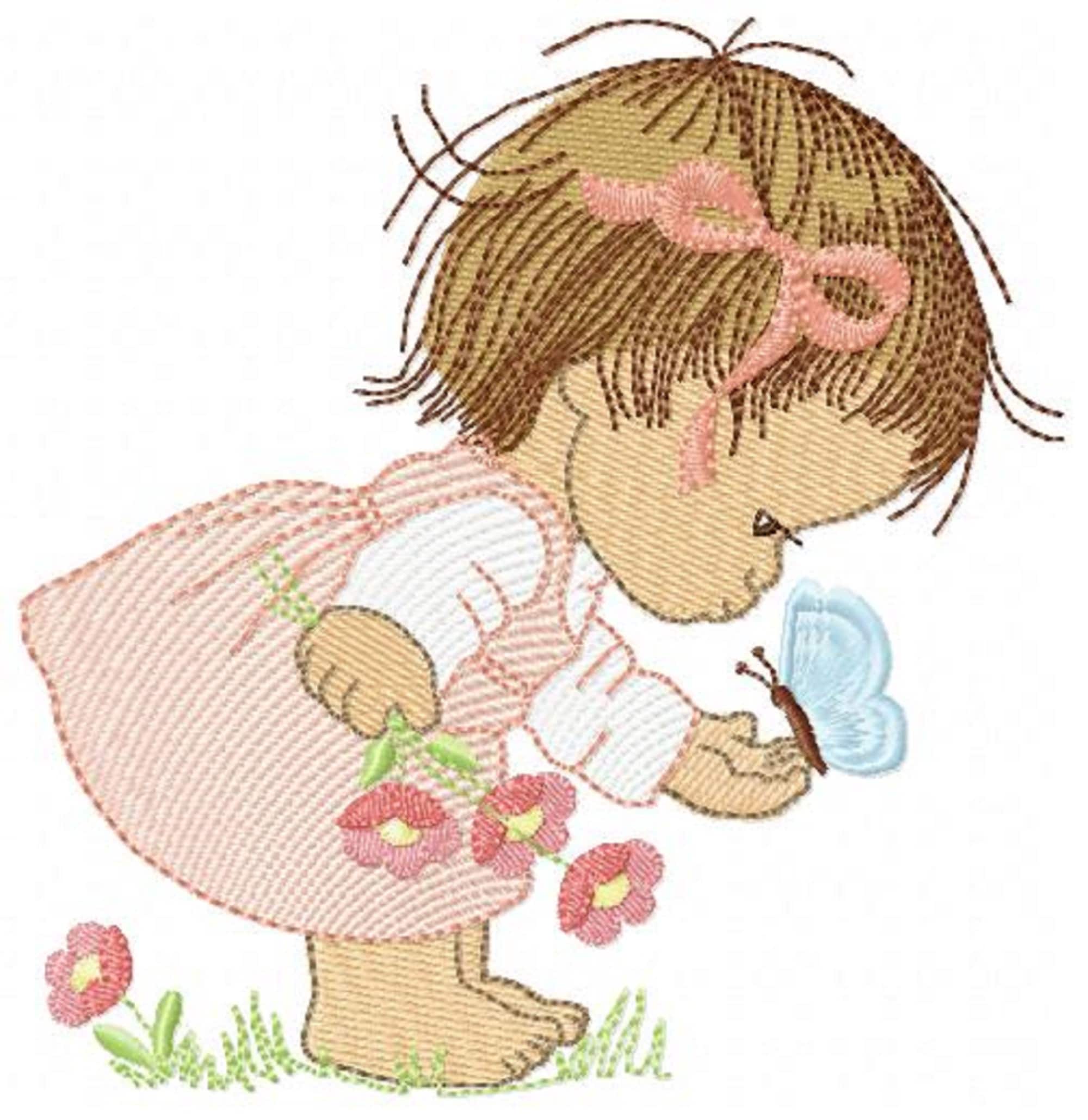 Girls Embroidery Designs Machine Embroidery Pattern - Instant Download ...