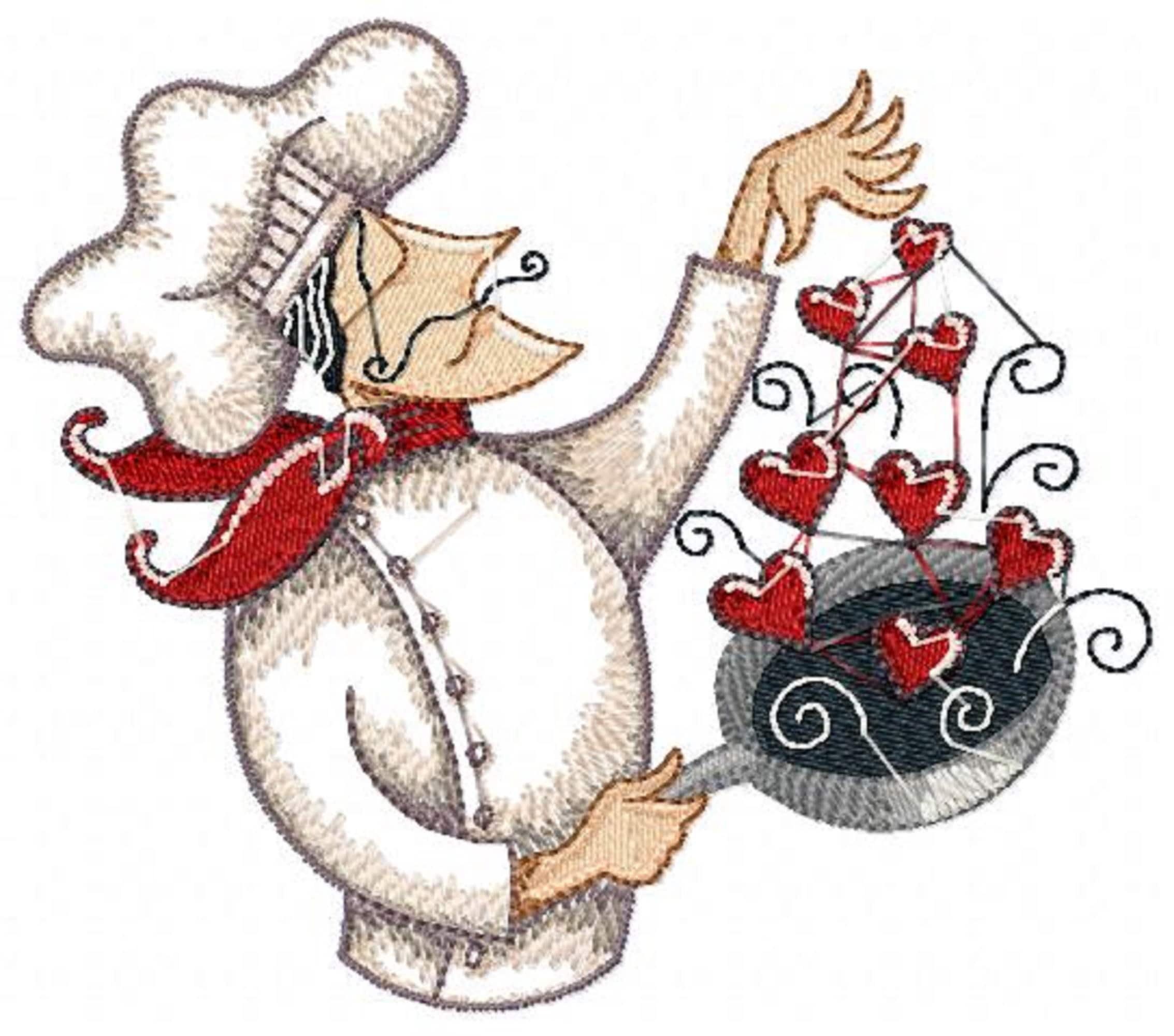 Chefs Embroidery Designs Machine Embroidery Pattern - Instant Download ...