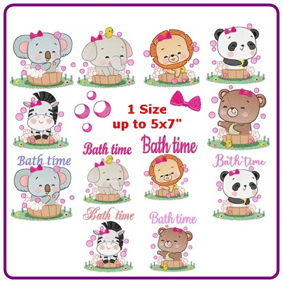 Animals Embroidery Designs Machine Embroidery Pattern - Etsy