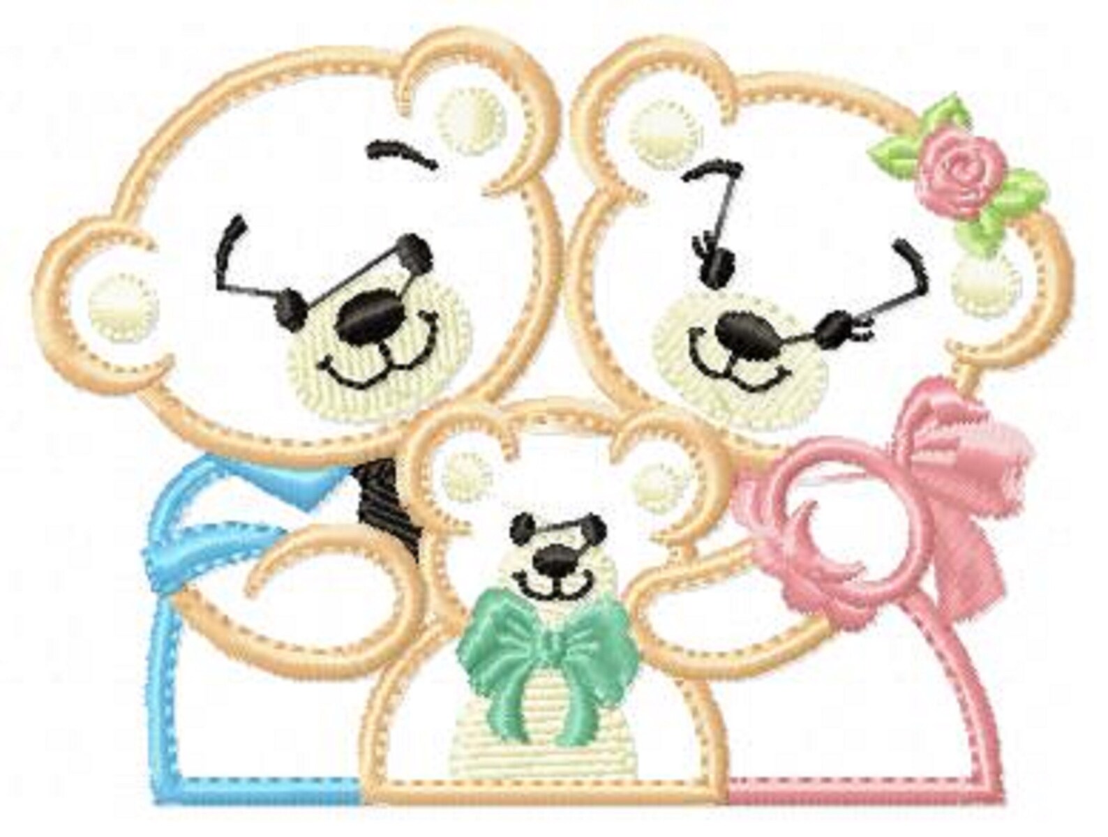 Family of Teddy Bears Embroidery Designs Machine Embroidery Pattern ...